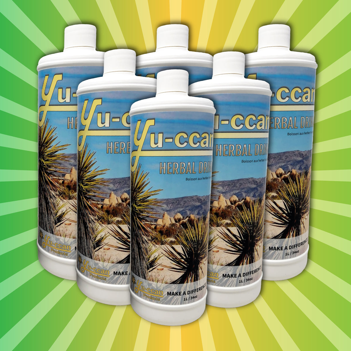 Yu-ccan Herbal Supplement 6 Bottles X 1000ml ( 34oz ) – yuccan products usa